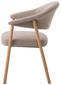 Designová jídelní židle Jacqueline bílý dub