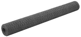 Pletivo ke kurníku ocel s PVC povlakem 25 x 1,2 m šedé 143287