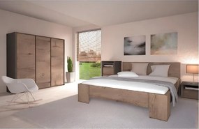 Postel MONTANA L1 160x200, dub lefkas tmavý Kondela 0000086180