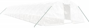 Skleník s ocelovým rámem bílý 110 m² 22 x 5 x 2,3 m 3188103