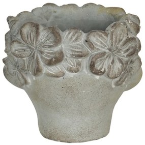 Květináč v designu busty hlavy s květinami Tete – 16x15x13 cm