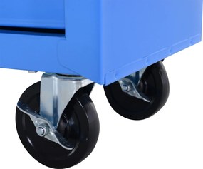Dílenský vozík HOMCOM pojízdný vozík na nářadí s 5 zásuvkami, červený vozík, praktický box na nářadí do garáže a dílny | Aosom.de