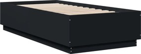 Rám postele s LED osvětlením černý 90 x 200 cm kompozitní dřevo 3209633