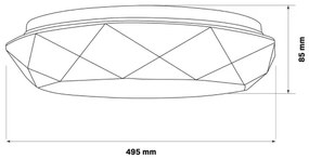 LED Stmívatelné koupelnové svítidlo GALAXY LED/72W/230V 3000-6000K IP44 + DO