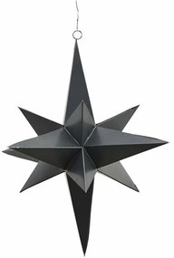 Vánoční ozdoba hvězda černá 3D