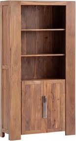 furniture-nabytek.cz - Knihovna Osvaro akácie - Stříbrné kovové úchytky