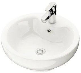 BATH DELUXE 06-045-11-11-00 - Umyvadlo na desku DRAMMEN pr. 40,1cm keramika/bílá