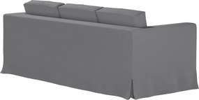 Potah na pohovku IKEA  Karlanda 3-místná nerozkládací, dlouhý barva šedá látka pletený vzor