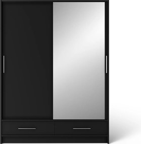 Estantte II 150 Szafa Czarny z lustrem
