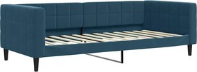 Válenda s přistýlkou a zásuvkami modrá 90 x 200 cm samet 3196738