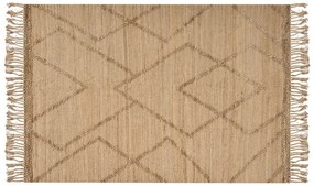Jutový koberec 160 x 230 cm béžový HANDERE Beliani