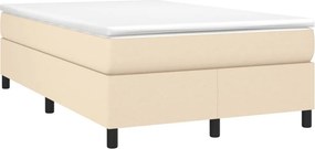 Box spring postel s matrací krémová 120x190 cm textil 3269688