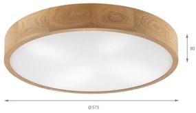 Brilagi - LED Stropní svítidlo CARVALHO 4xE27/60W/230V dub pr. 57,5 cm