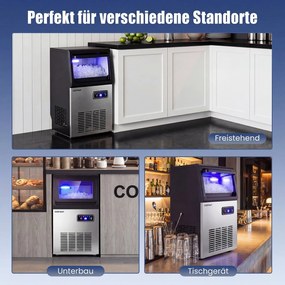 Costway Komerční stroj na žvýkání ledu z nerezové oceli 41 kg/24 hod.
