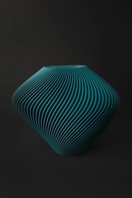 TORACE TRILOGIA - Váza, květináč a difuzér, dokonalá symetrie organických forem, transformative teal