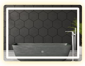 Rea Obdelníkové zrcadlo 80x60 cm s regulovatelným LED osvětlením