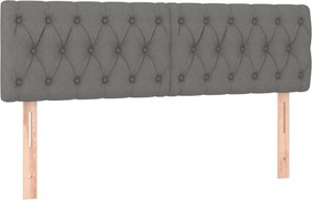 Box spring postel s matrací tmavě šedý 140 x 190 cm textil 3140290