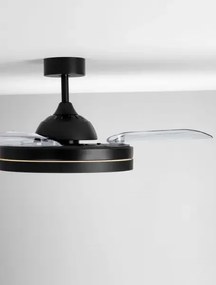LED černé moderní stropní svítidlo Nevma s dálkovým ovládáním