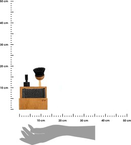 Dávkovač mýdla Smart, bambus/s prvky v barvě nerez, 250 ml