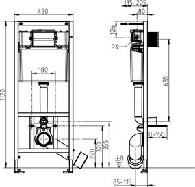 Závěsné WC + prkénko SUBWAY + tlačítko + podomítkový modul + podložka