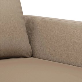 3dílná sedací souprava s poduškami cappuccino umělá kůže 3201759