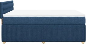 Box spring postel s matrací modrá 140x190 cm textil 3287471
