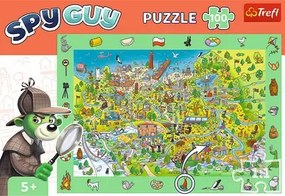 Trefl - Puzzle - Puzzle s hledáním obrázků Spy Guy: Polsko / 100 dílků