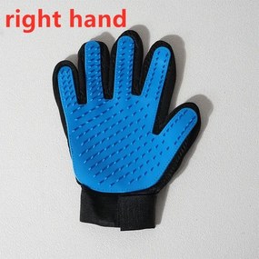 Česací rukavice na zvířecí srst Barva: dětská modrá, Druh: pravá