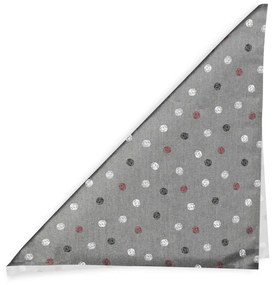 Biante Dětský bavlněný šátek Sandra SA-095 Puntíky na tmavě šedém 55 x 55 cm