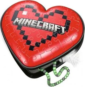 Ravensburger 3D Puzzle Srdce Minecraft / 54 dílů / od 8 let