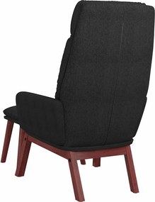 Relaxační křeslo se stoličkou černé textil 3097569