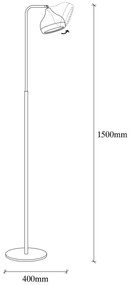 Designová stojanová lampa Salwah 150 cm černá