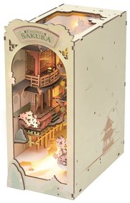 RoboTime 3D Puzzle Zarážka na knihy "Falling Sakura" (dřevěná)