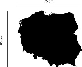 Mapa Tabule magnetická magnety Kovová plechová Polsko 75 cm