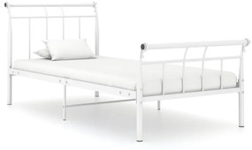 Rám postele bílý kov 100 x 200 cm,  325034 HangarStore.cz