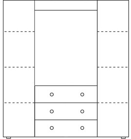 KLASA-NÁBYTEK.cz Skříň 4+3P - borovice