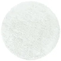 Kusový koberec Fluffy Shaggy 3500 white kruh-160x160 (průměr) kruh