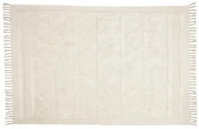 Bavlněný koberec briada 140 x 200 béžový MUZZA