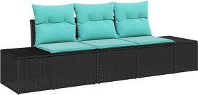 Set pohovek 3 ks Černá polyratan 3346926