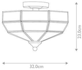 Elstead OLD-PARK-AB - Stropní svítidlo OLD PARK 2xE27/60W/230V mosaz