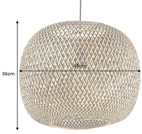 Designové závěsné svítidlo Lorelei 45 cm bambus