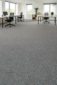 Timzo, Metrážový koberec New Techno 3525 šedé, zátěžový, na míru, šíře 4m,5m, šedá, ab (mřížka), chodba / předsíň