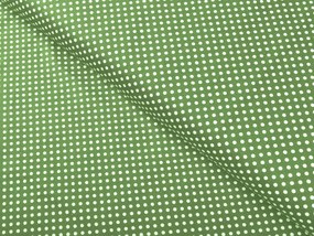 Biante Polštář válec bonbon Sandra SA-336 Bílé puntíky na zeleném 15x100 cm