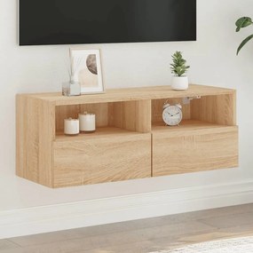 vidaXL Nástěnná TV skříňka 80x30x30 cm kompozitní dřevo [836870] Barva: dub sonoma