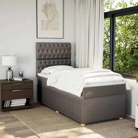 Box spring postel s matrací taupe 100 x 200 cm textil 3291978