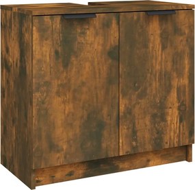 vidaXL Koupelnová skříňka kouřový dub 64,5x33,5x59 cm kompozitní dřevo [817063]
