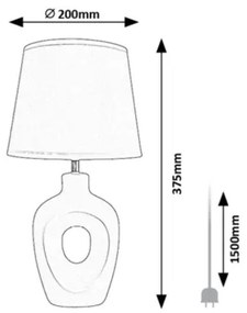 Rabalux 74079 - Stolní lampa MADELOR 1xE14/25W/230V béžová