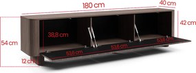 Eka TV stolek TRENTINO, 180 cm Barva/ dekor: Kašmír