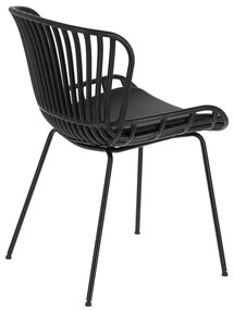 Černá zahradní židle s ocelovou konstrukcí Kave Home Surpik