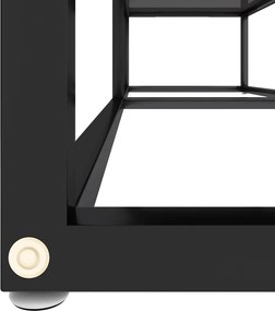 TV stolek černý 140 x 40 x 40,5 cm tvrzené sklo 331715